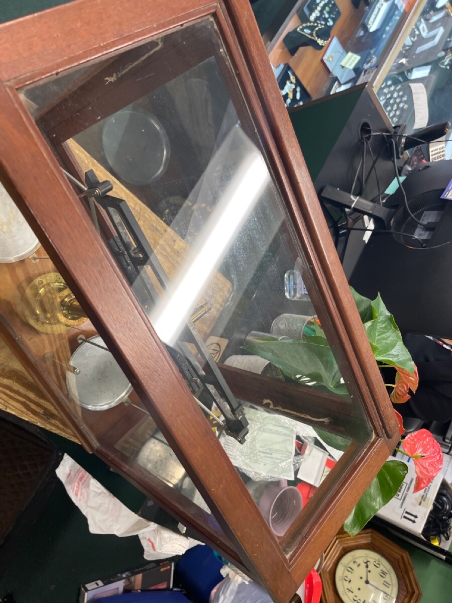 Antique CENCO Chicago Balance Gold Apothecary Scale Glass Wood Case ...