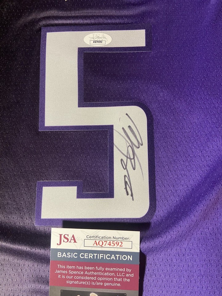 De'Aaron Fox Signed Sacramento Kings Jersey Autographed Kentucky NBA ...