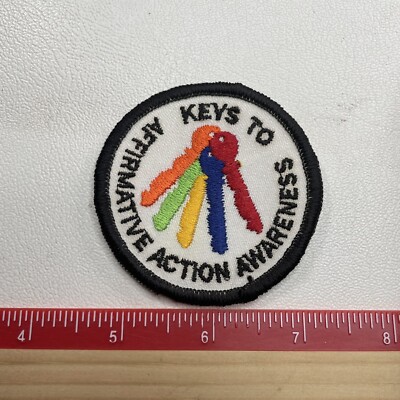 Vtg Multi-Color Key KEYS TO AFFIRMATIVE ACTION AWARENESS Patch P012 | eBay
