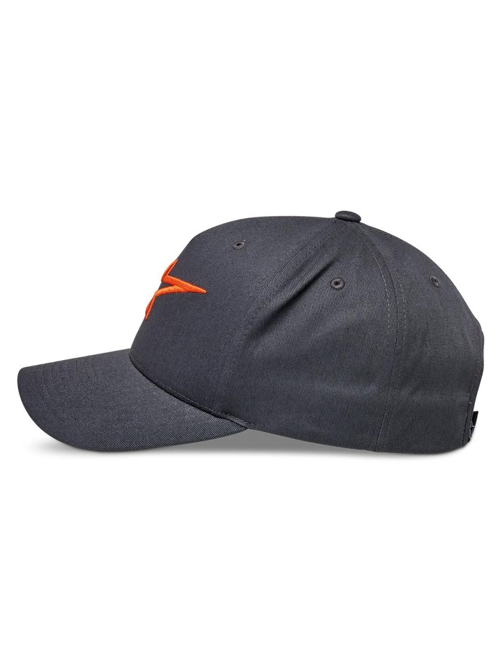 Alpinestars Ageless Curve Hat Baseball Cap Charcoal Orange Snap back ...