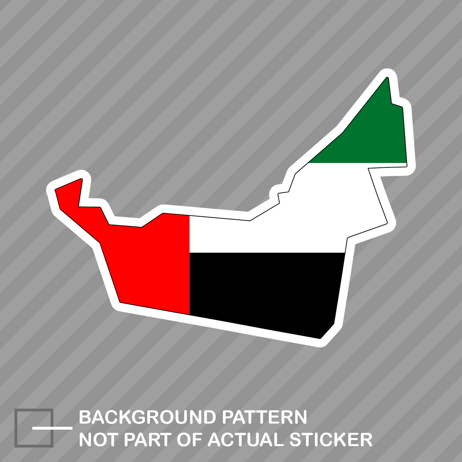 Emirati Shaped United Arab Emirates Flag Sticker Decal Vinyl country ...