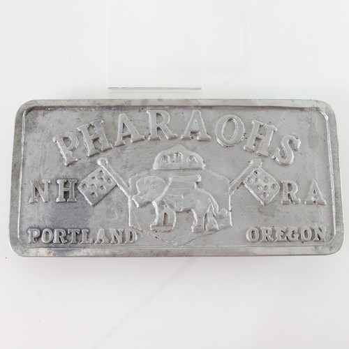 Vintage Pharaohs NHRA Portland OR Wights Metal Car Club Plaque 10.25 ...