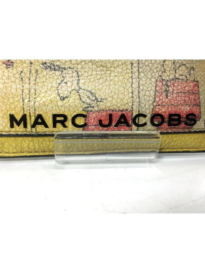 MARC JACOBS × PEANUTS Snoopy Wallet Card Case Yellow Collaboration USED ...