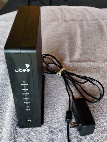 Altice Ubee UBC1322 Wireless 4-Port Voice Router / Modem with Power ...