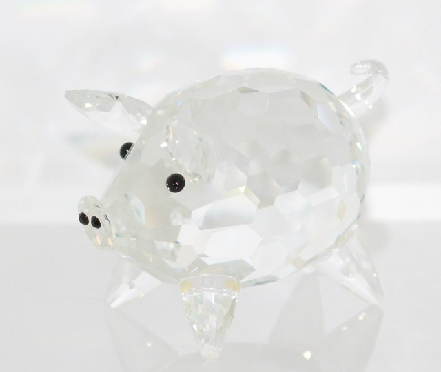 Swarovski Figurine Pig Large 3 1/8in 065000 With Original for sale ...
