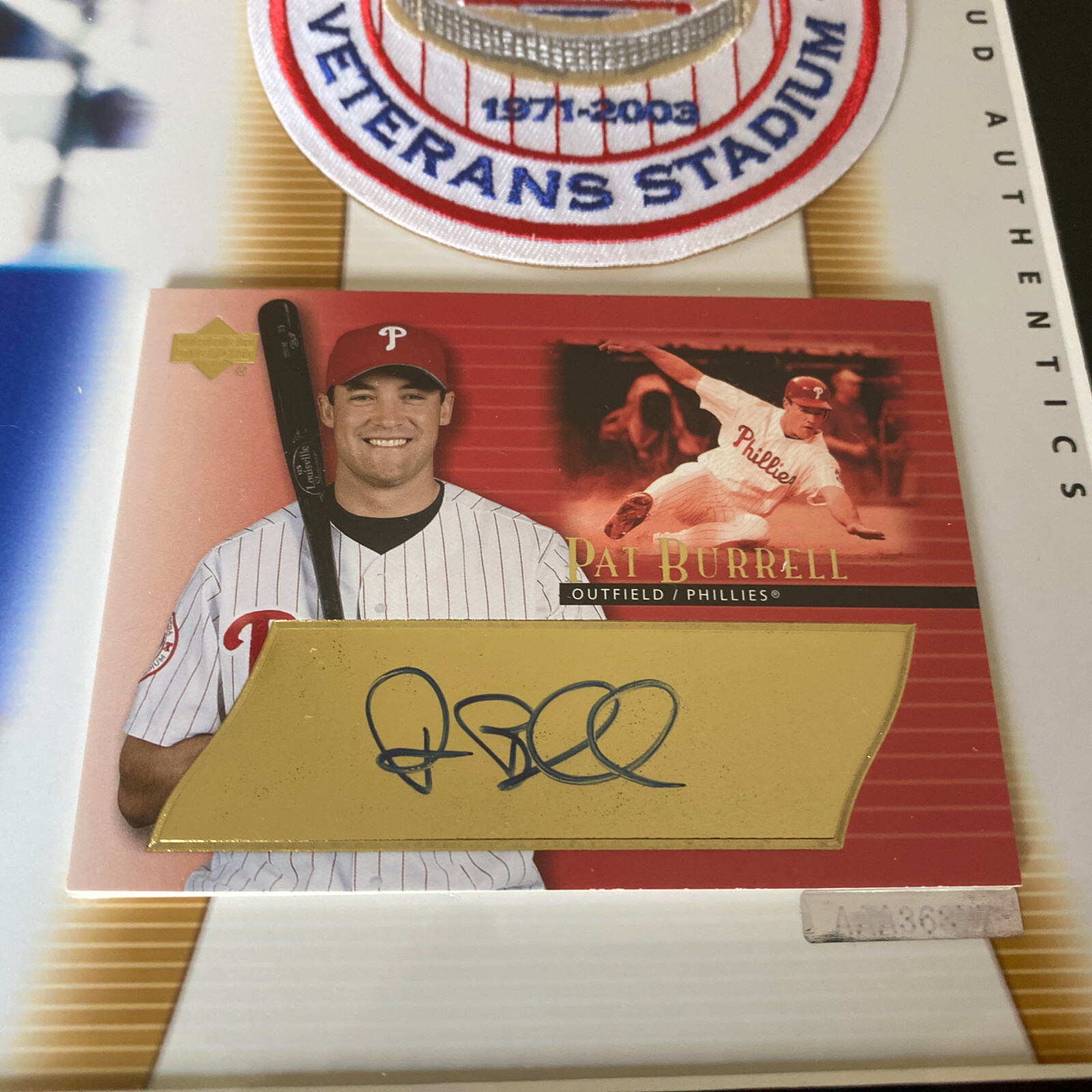 PAT BURRELL 2003 Upper Deck UD AUTHENTICS Patch Card /150 FRAMED UDA | eBay