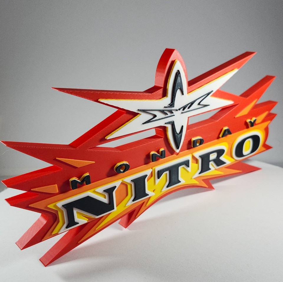 WCW World Wrestling 3D printed Monday Nitro stand | WCW Nitro Display ...
