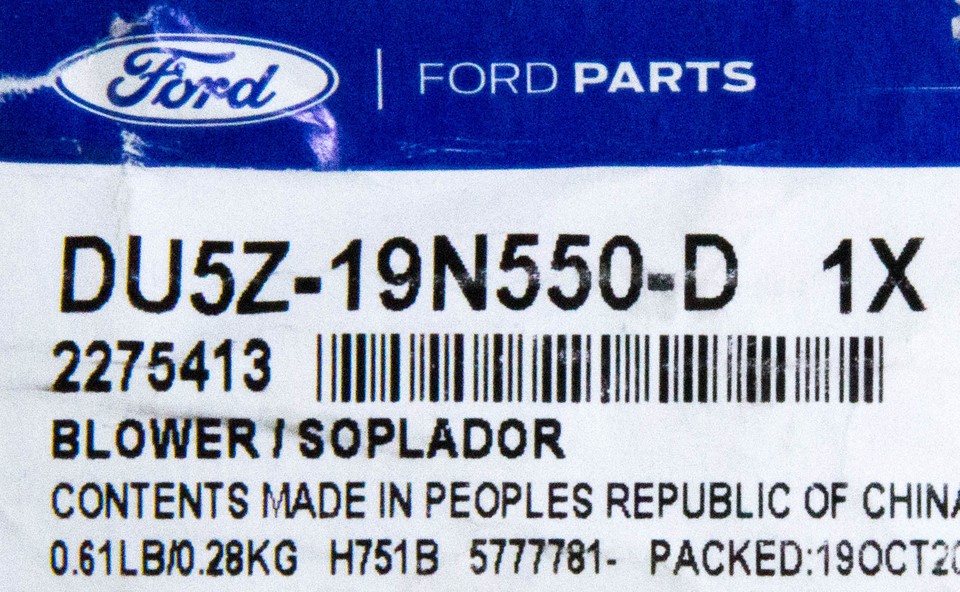 NEW OEM Ford F150 Fusion Heated Cooled Seat BOTTOM Blower Motor TED Fan ...