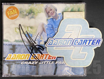 1997 Aaron Carter Crazy Little Party Girl Signed Autographed CD Single ...