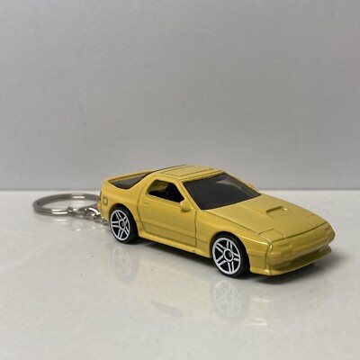 RARE KEY CHAIN YELLOW MAZDA RX7 RX-7 FC CUSTOM LIMITED EDITION 1985 ...
