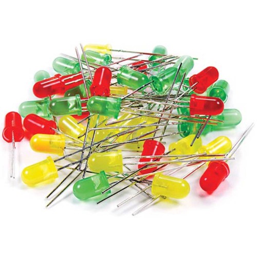 Whadda K/LED1 Assortiment de LEDs vert, rouge, jaune 3 mm, 5 mm ...