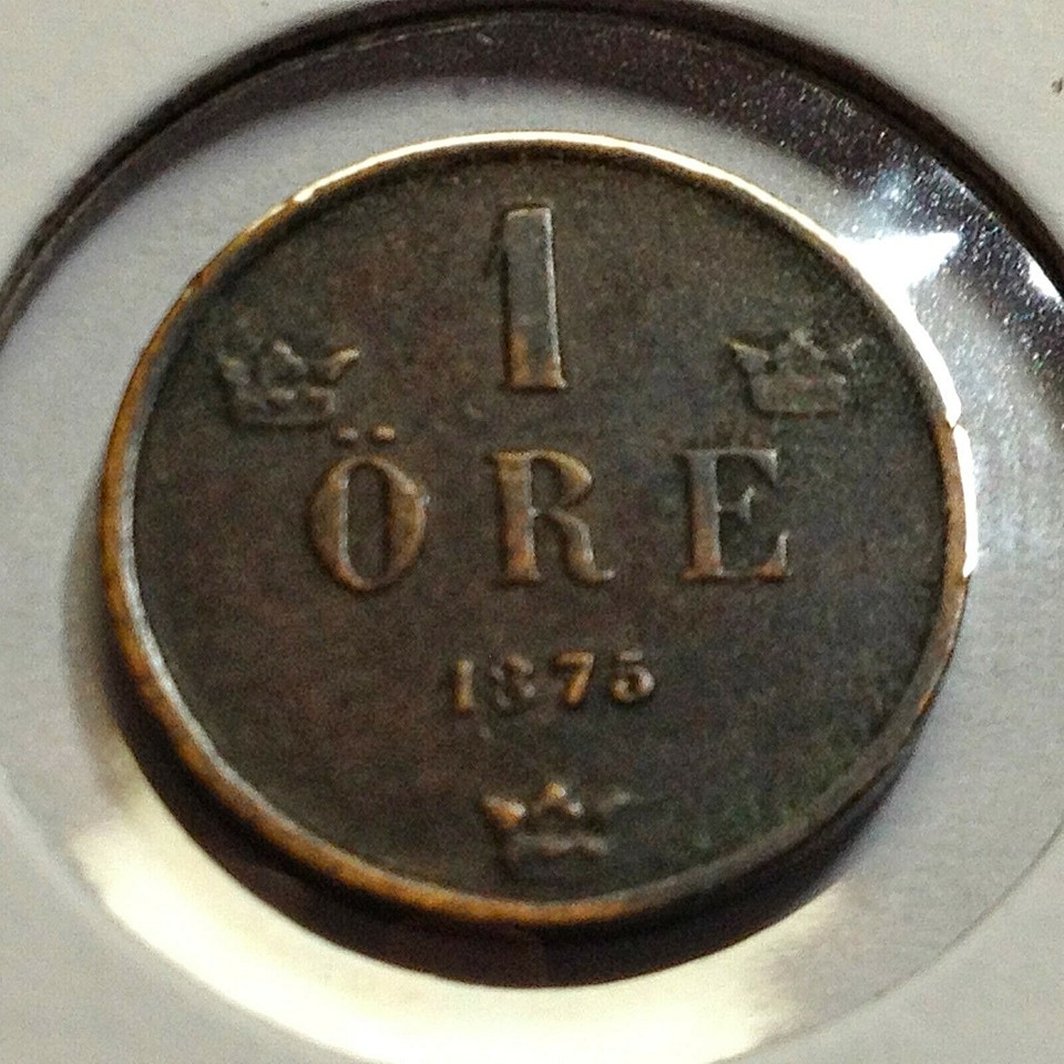 SWEDEN 1875 ONE ORE BETTER GRADE COIN | eBay