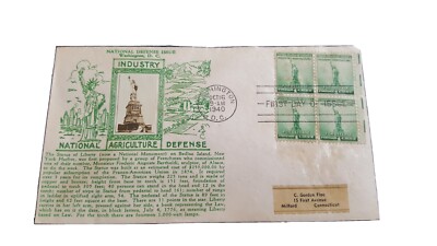 US Stamps 1940 Washington DC National Defense Statue of Liberty 1 Cent ...