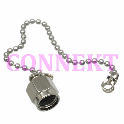 1pce Dust cap with chain for SMA female jack RF connector brass body | eBay