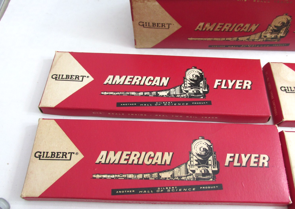 6 Vintage boxes of GILBERT AMERICAN FLYER S Gauge 23025 Smoke ...