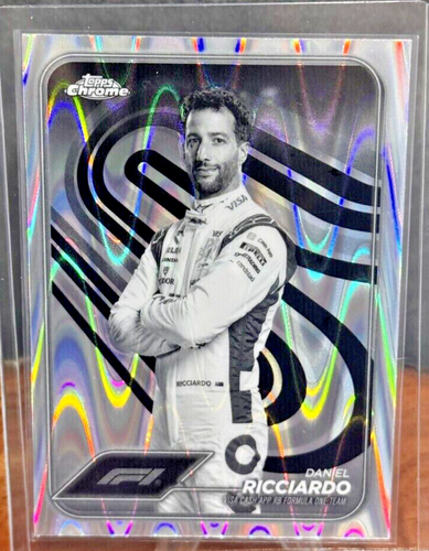 2024 Topps Chrome F1 Daniel Ricciardo #18 B/W Ray Wave Refractor | eBay