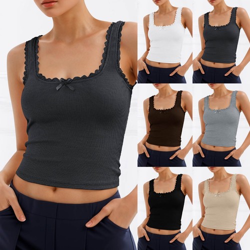Long Plus Size Camisole Tops For Women Womens Scoop Neck Sleeveless