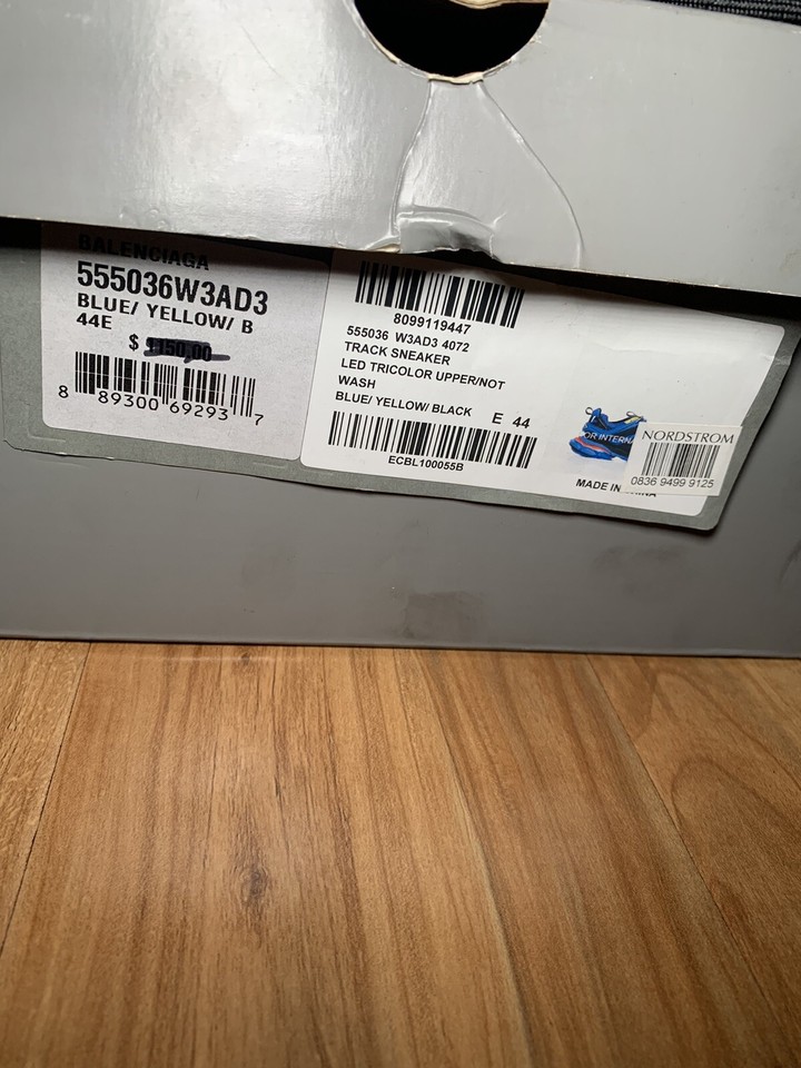 Balenciaga Track LED 11 Blue Yellow BLK | eBay