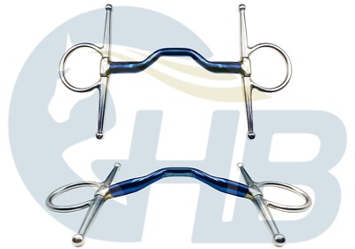 Blue Sweet Iron Full Cheek Bit with ported mouth sizes 4.50" to 6.00 ...