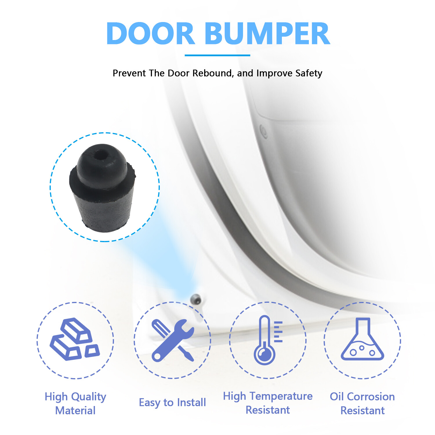 5Pcs Bumper Door Overslam Rubber Stop Buffer Replacement for Hyundai ...
