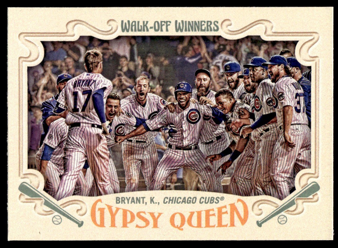 2016 Topps Gypsy Queen Walk-Off Winners Kris Bryant G12 Chicago Cubs # ...