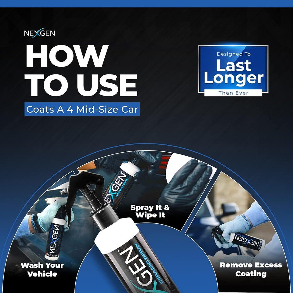 Nexgen Ceramic Spray Silicon Dioxide Easy to Apply Ceramic Coating ...