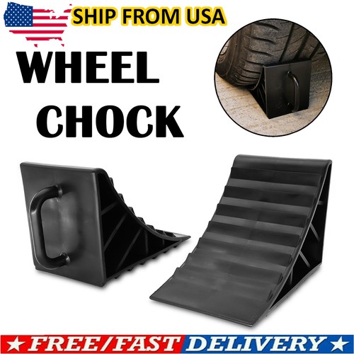 2x_Tire Stopper Wheel Chocks Blocks Heavy Duty For Car Truck Rv Camper ...