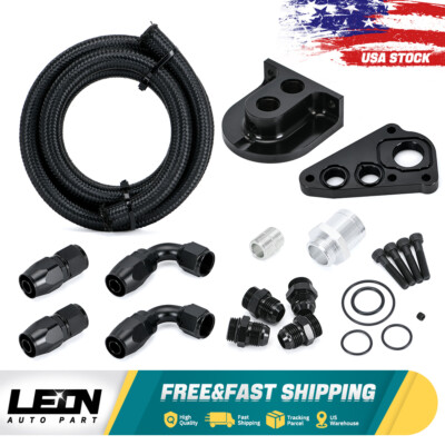 For Ford 4.6L 5.4L Billet Oil Filter Relocation Kit Mustang GT F150 ...