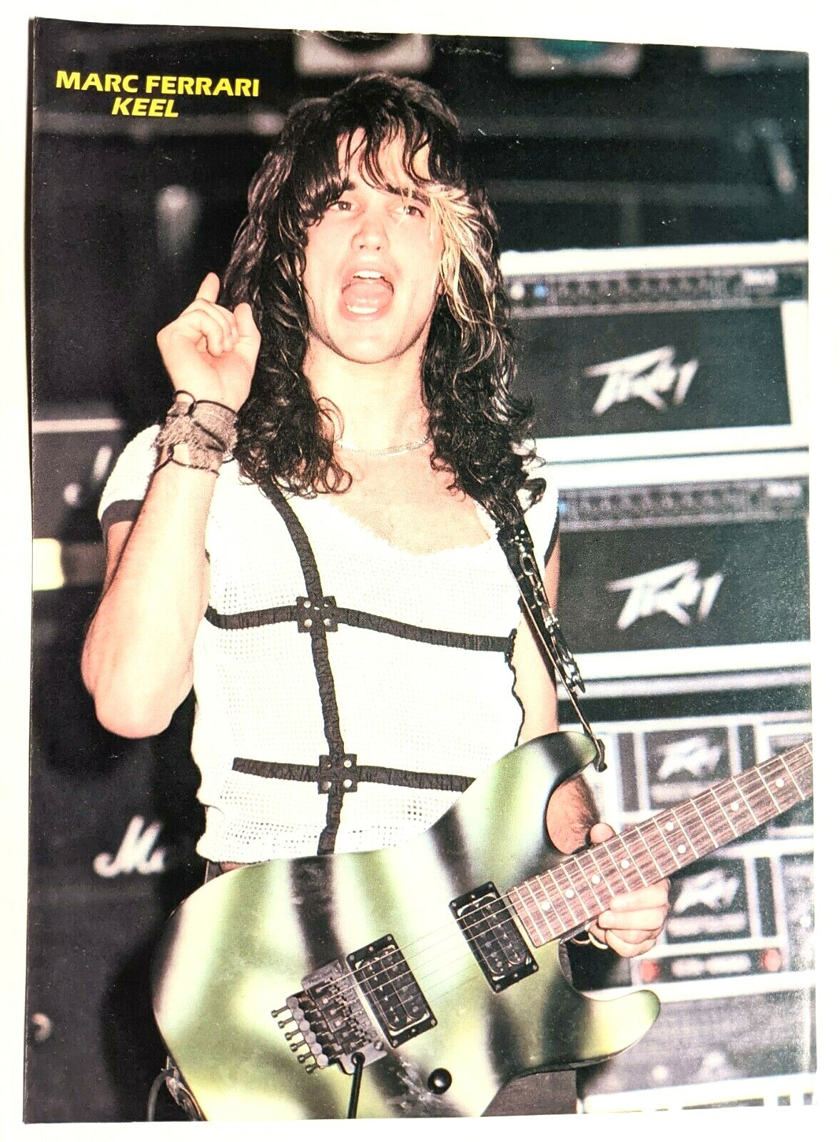 KEEL / MARC FERRARI LIVE / QUIET RIOT / MAGAZINE FULL PAGE PINUP POSTER ...