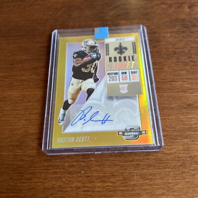 Boston Scott 2018 Optic Auto Prizm # 191 Rookie Auto SP # 1 of # 10 ...