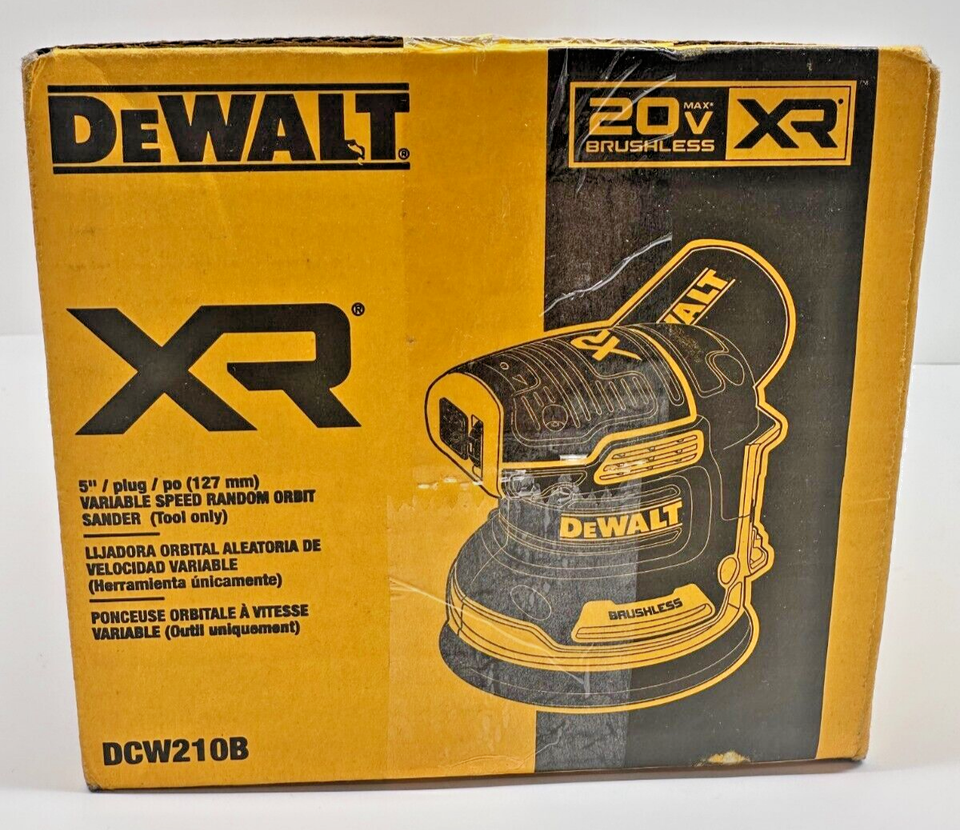 DeWalt DCW210B 20V MAX* XR 5" Cordless Random Orbital Sander (Tool Only ...