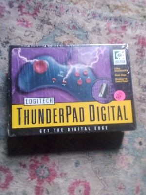Vintage Logitech Thunderpad Digital Gamepad Gaming Controller, 1997 NEW ...