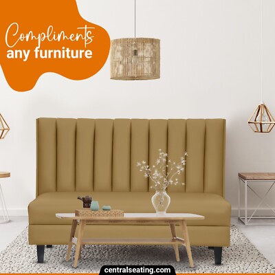 Upholstered 60" Restaurant Booth Bench Seating Brown Sugar Vinyl ...