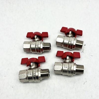 LOT OF 4 - OT58 - 1/2" FULL PORT BRASS TURN BALL VALVE | eBay