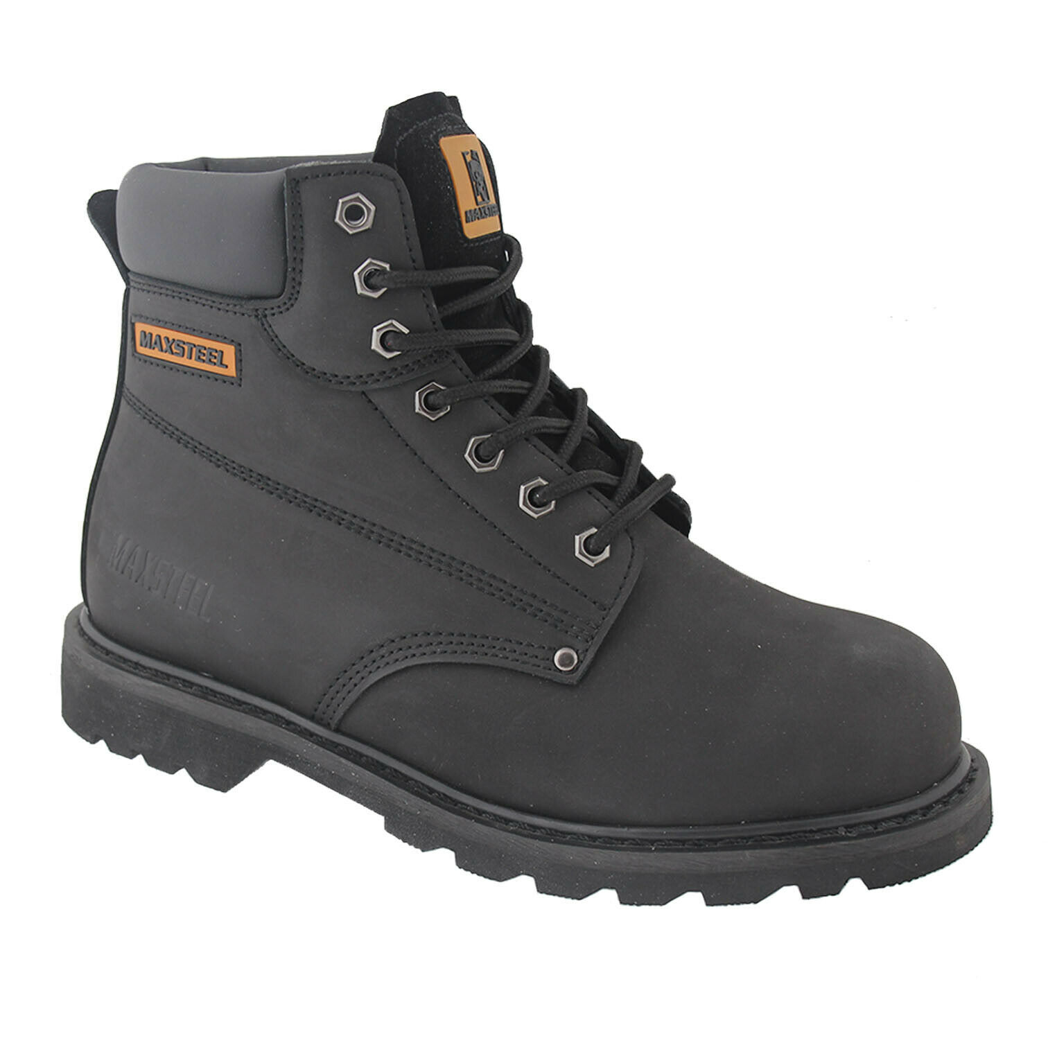 MENS MAXSTEEL SAFETY WORK BOOTS STEEL TOE CAP ANKLE BOOTS SHOES ...