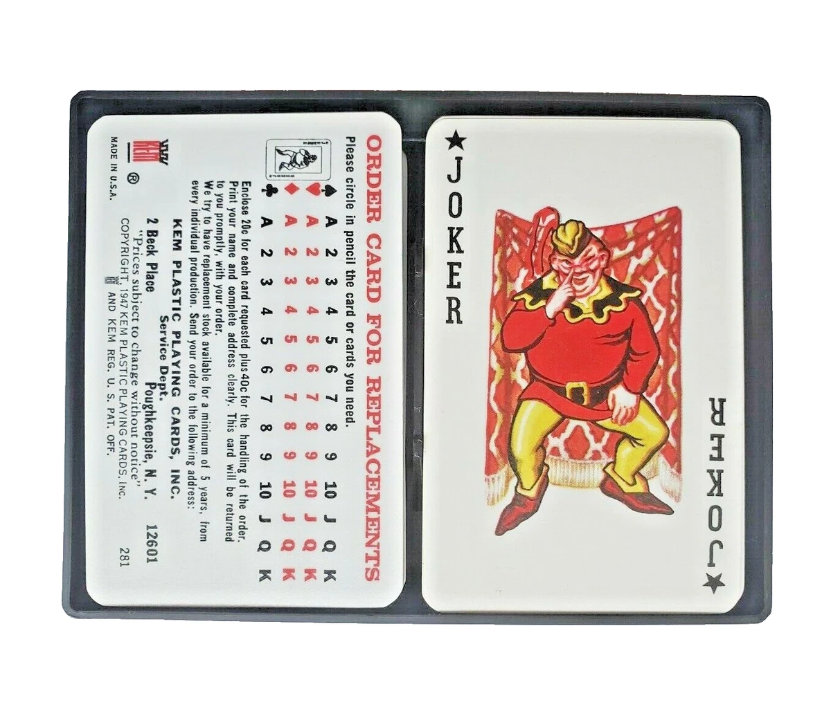 KEM Arrow Red and Blue, Poker Size-Standard Index Playing Cards ...