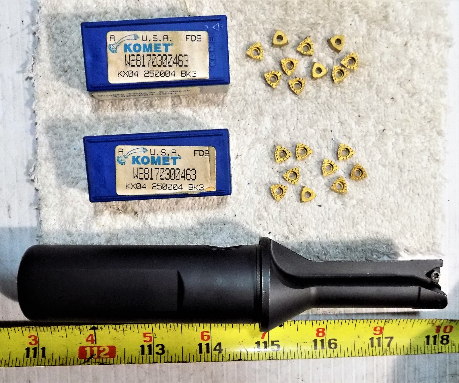 INGERSOLL Coolant Thru Indexable Drill 13/16" Dia X 1-1/4" Shank 19 KOMET Insert | eBay