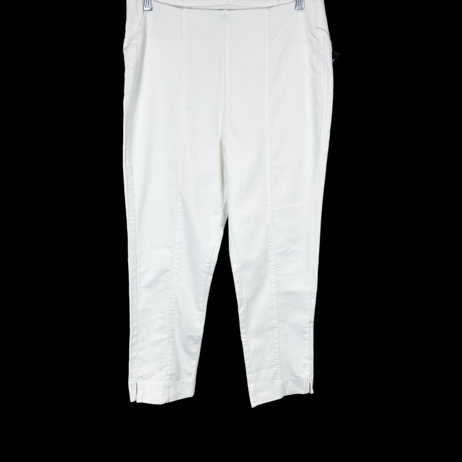 Joan Rivers Regular Cotton Blend Pull-On Denim Knit Ankle Pant White XX ...