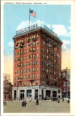 Vintage Postcard Colonial Trust Bank Building Reading Pennsylvania PA ...