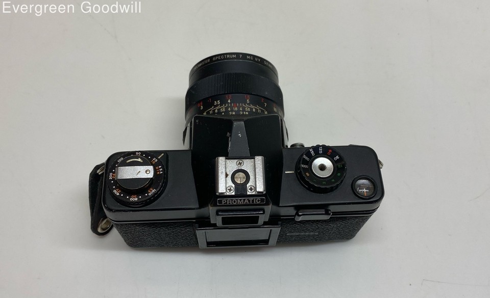 Promatic Compact-R SLR 35mm Film Camera w/ 1:1.8 55mm Lens Untested for ...