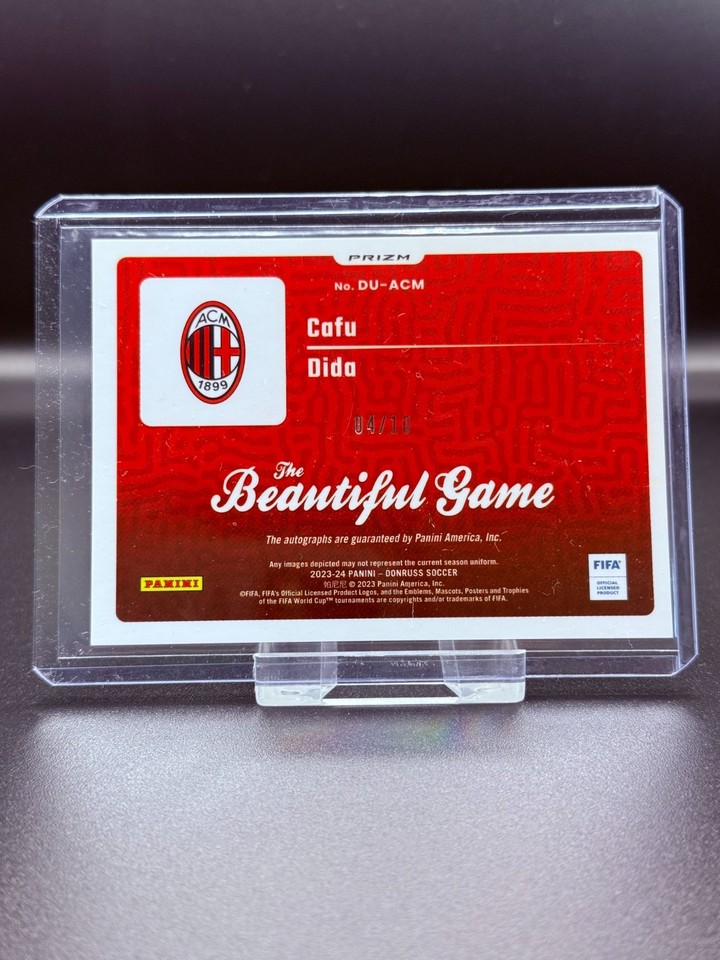 2023-24 Panini Donruss Soccer - Dida Cafu AC Milan Dual Auto Autograph ...