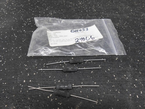 (12) RCD RESISTOR 160-1R00-FBW WIREWOUND 10HM 5W 1% 1OHM 400V CERAMIC ...