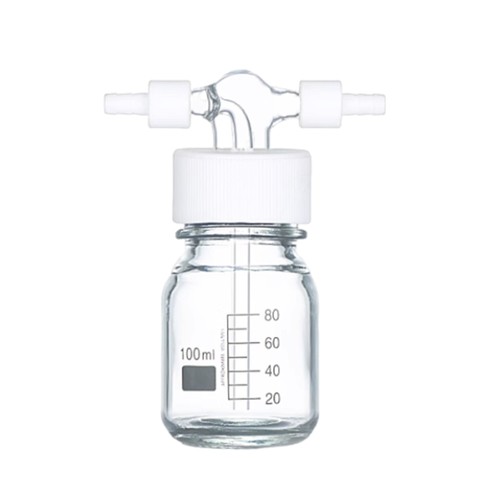 Lab Buffer Reagent Bottle Gas Washing Flask Drechsel Head w/GL45 PTFE ...