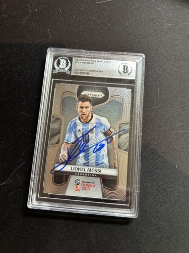 Lionel Messi Argentina Panini Autographed 2018 Panini Prizm BAS ...