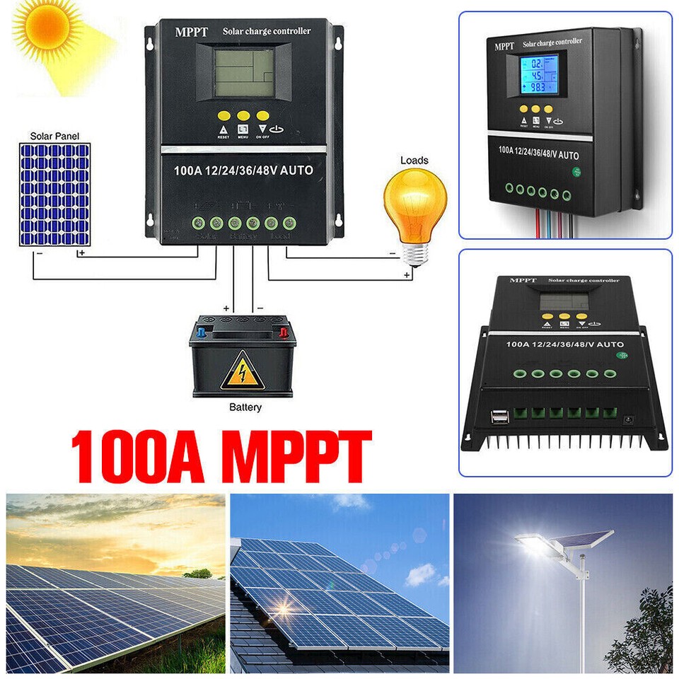 4000W 100A MPPT Solar PV Regulators 12V/24V/36V/48V Solar Charge ...