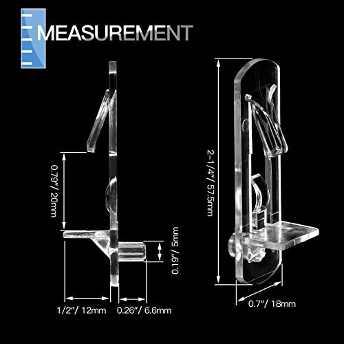 16pcs Locking Shelf Support Pegs 5mm Shelf Pins Clear Shelf Clips ...