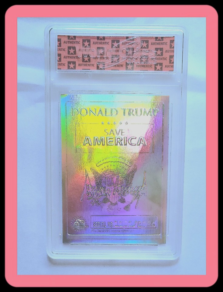 DONALD TRUMP Silver Prism Hologram Signature Edition Sculpted Card | eBay