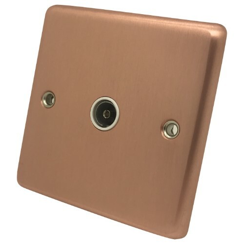 Brushed Matt Satin Copper Plug Sockets Light Switches Dimmers - Whole ...
