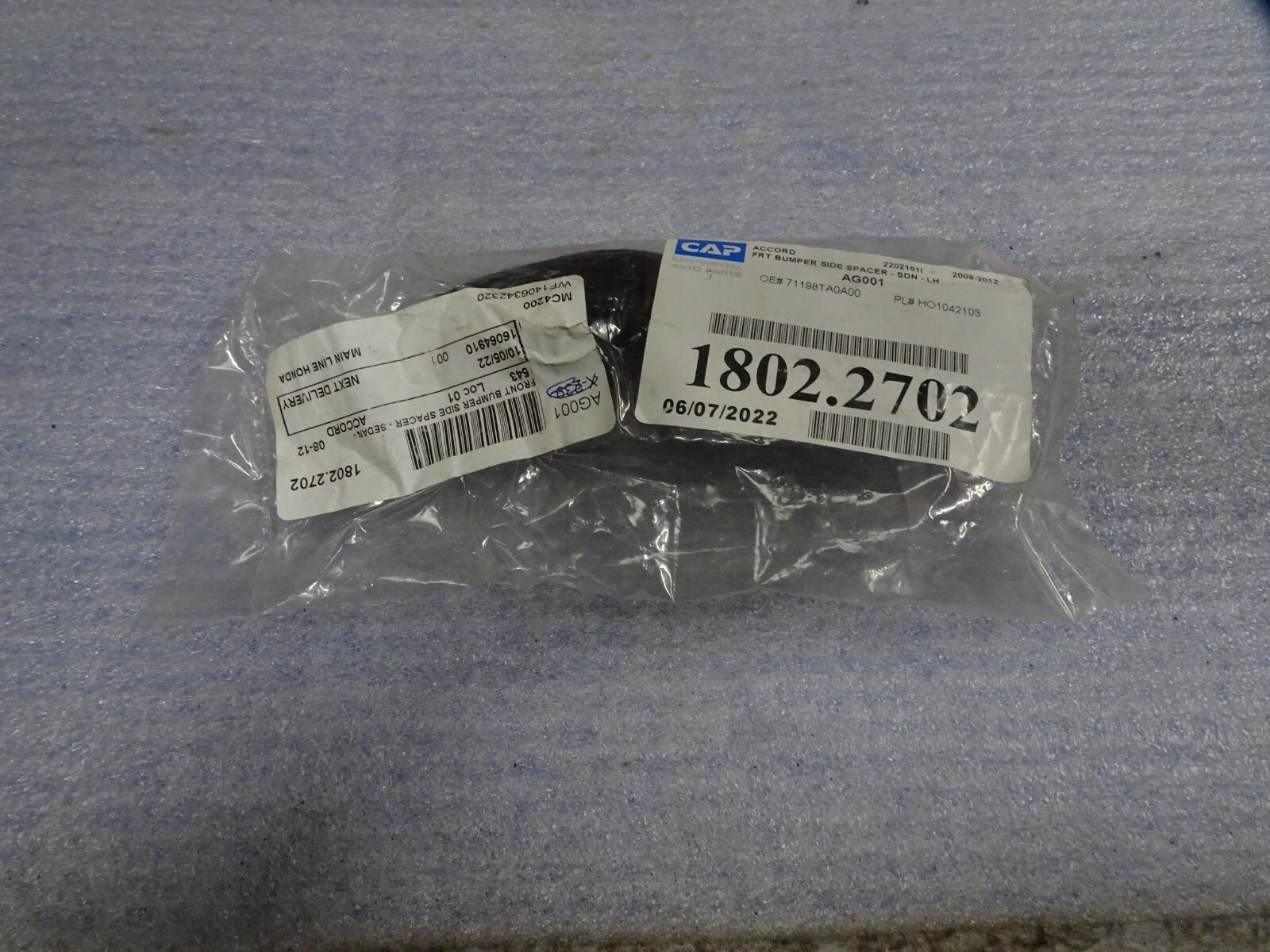 For Honda Accord Front Bumper Spacer Support Bracket 08-12 Sedan Left ...