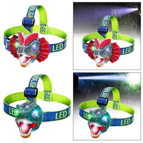 Headlamp for Kids Outdoor Head Lamp Toy Lightweight Headlight Dinosaur ...